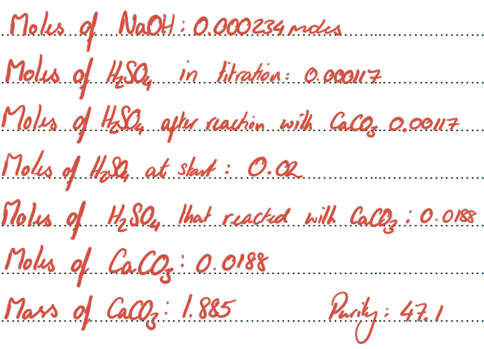 Back Titration Questions – Mr Cole Chemistry